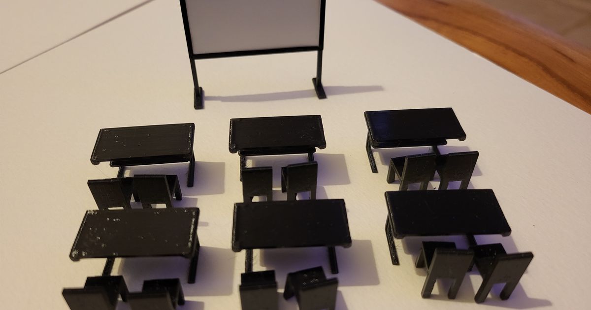 Salle de classe / Classroom by Aerobull | Download free STL model ...