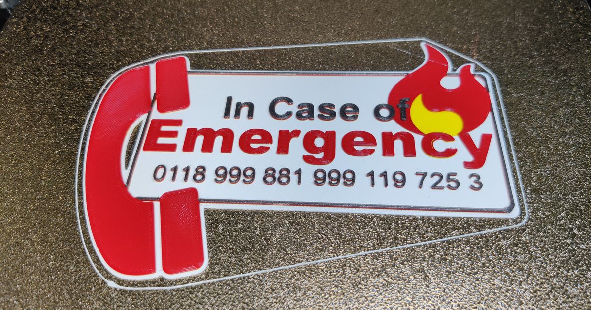 IT Crowd Emergency Number by Dsk001 | Download free STL model ...