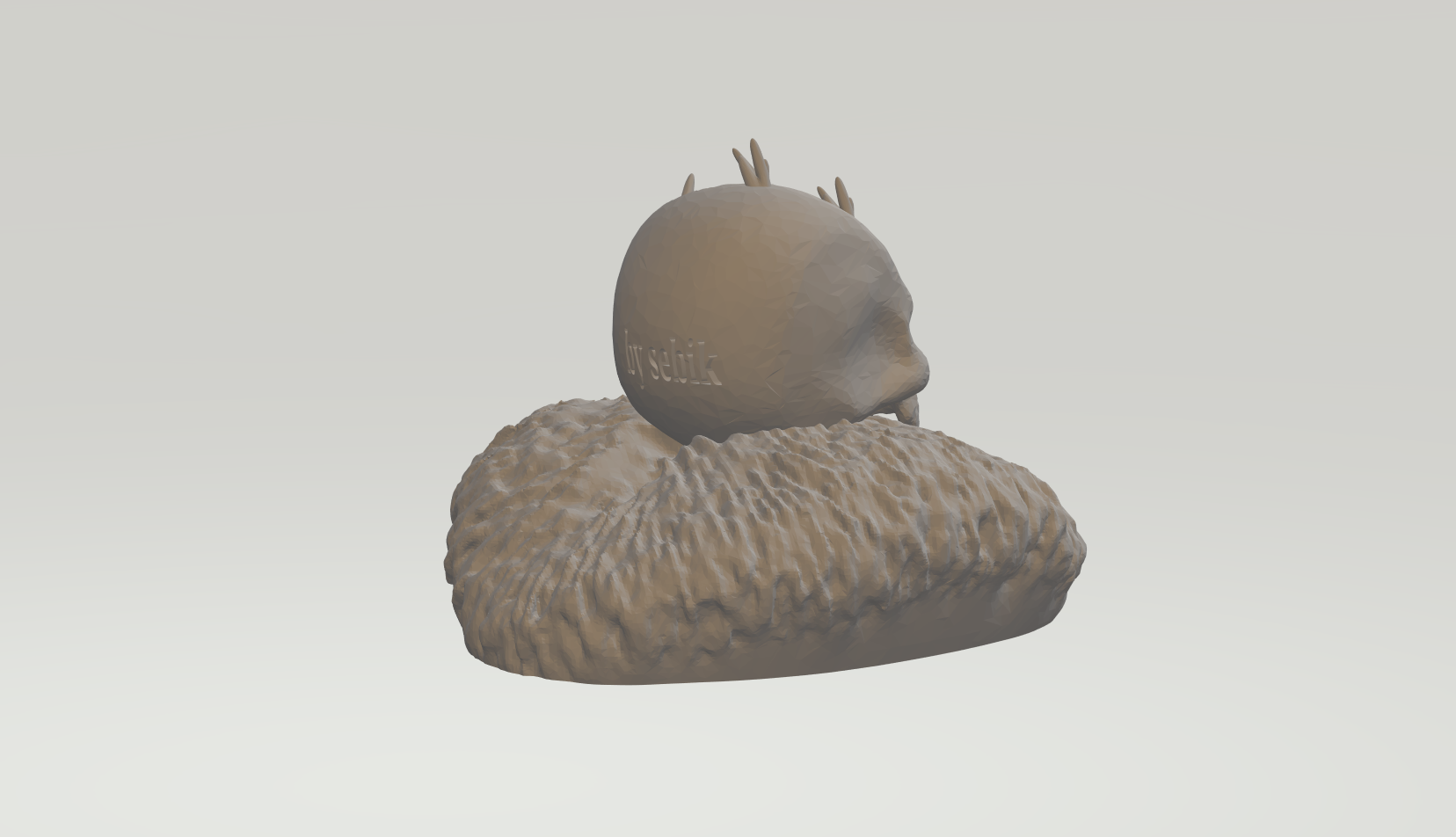 skull on coral - decoration by Sebik Konecny | Download free STL model ...