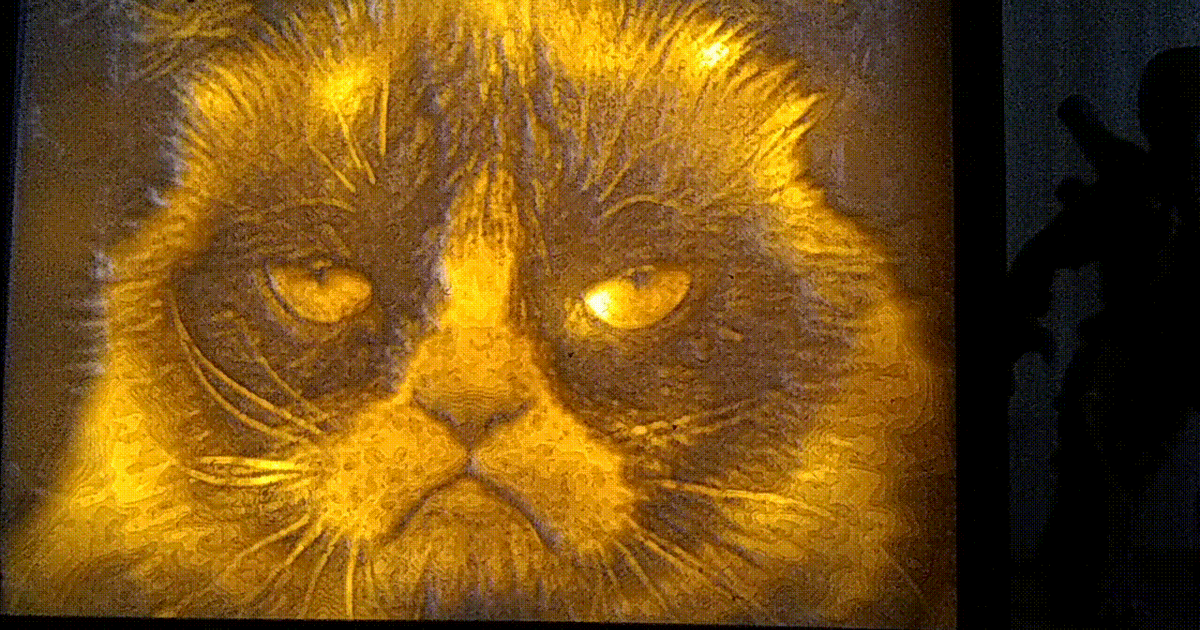 Grumpy Cat Lithophane Light por KN16 | Descargar modelo STL gratuito ...