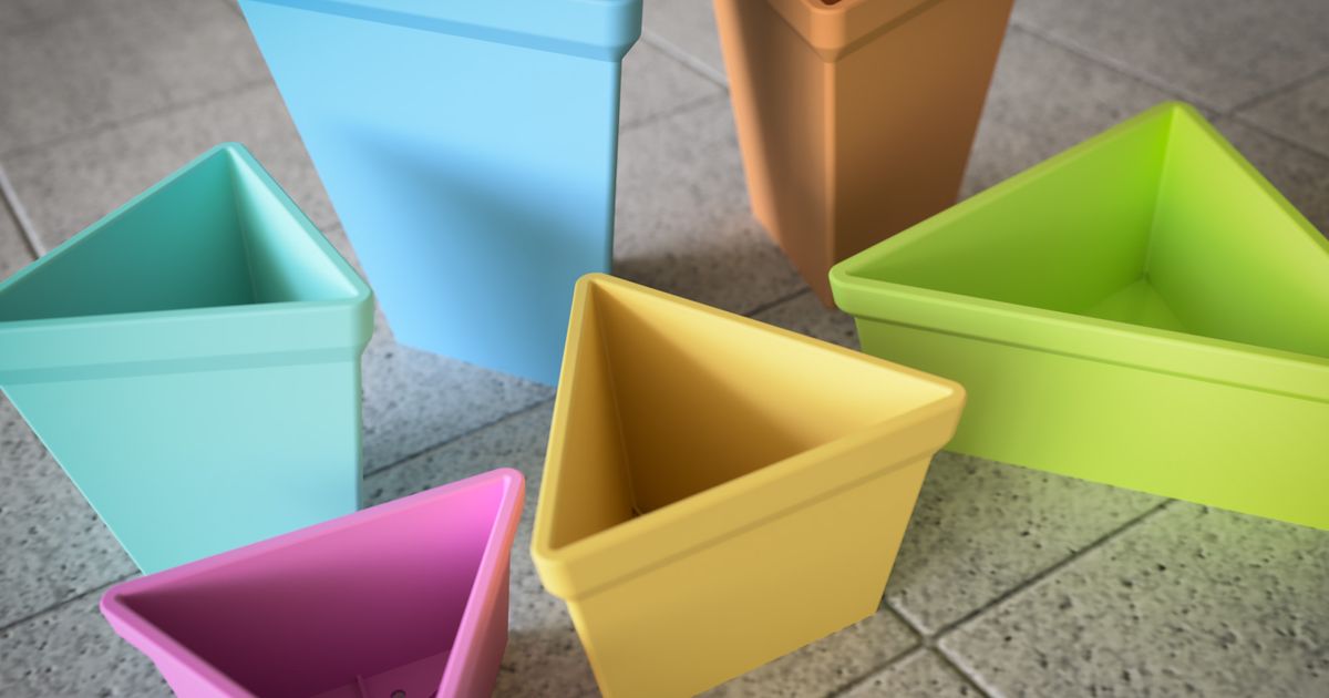 Triangle Flower Pot in Various Sizes by Lucky Resistor | Download free ...