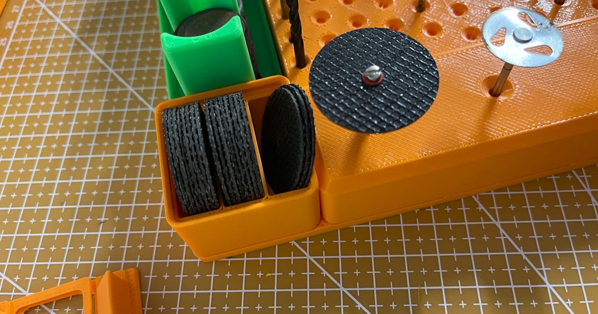 Gridfinity dremel cutting discs tray by 3DThing | Download free STL ...
