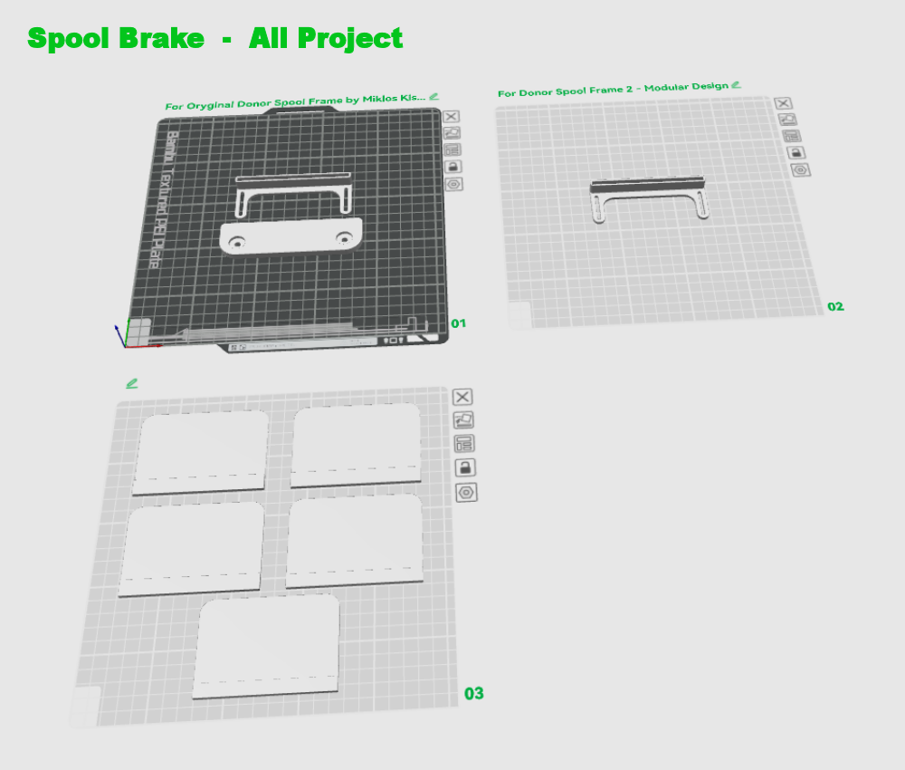 Spool Brake for Bambu Lab Filament Spool Switcher & Donor Spool Frame 2 ...