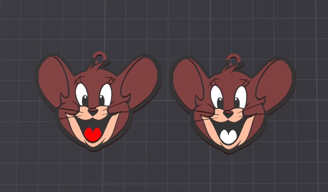 cartoon character , jerry keychain / necklace charm by Terry Diamond ...