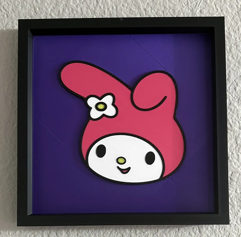 My Melody - Hello Kitty and Friends Shadowbox by Jason M. | Download free STL model | Printables.com