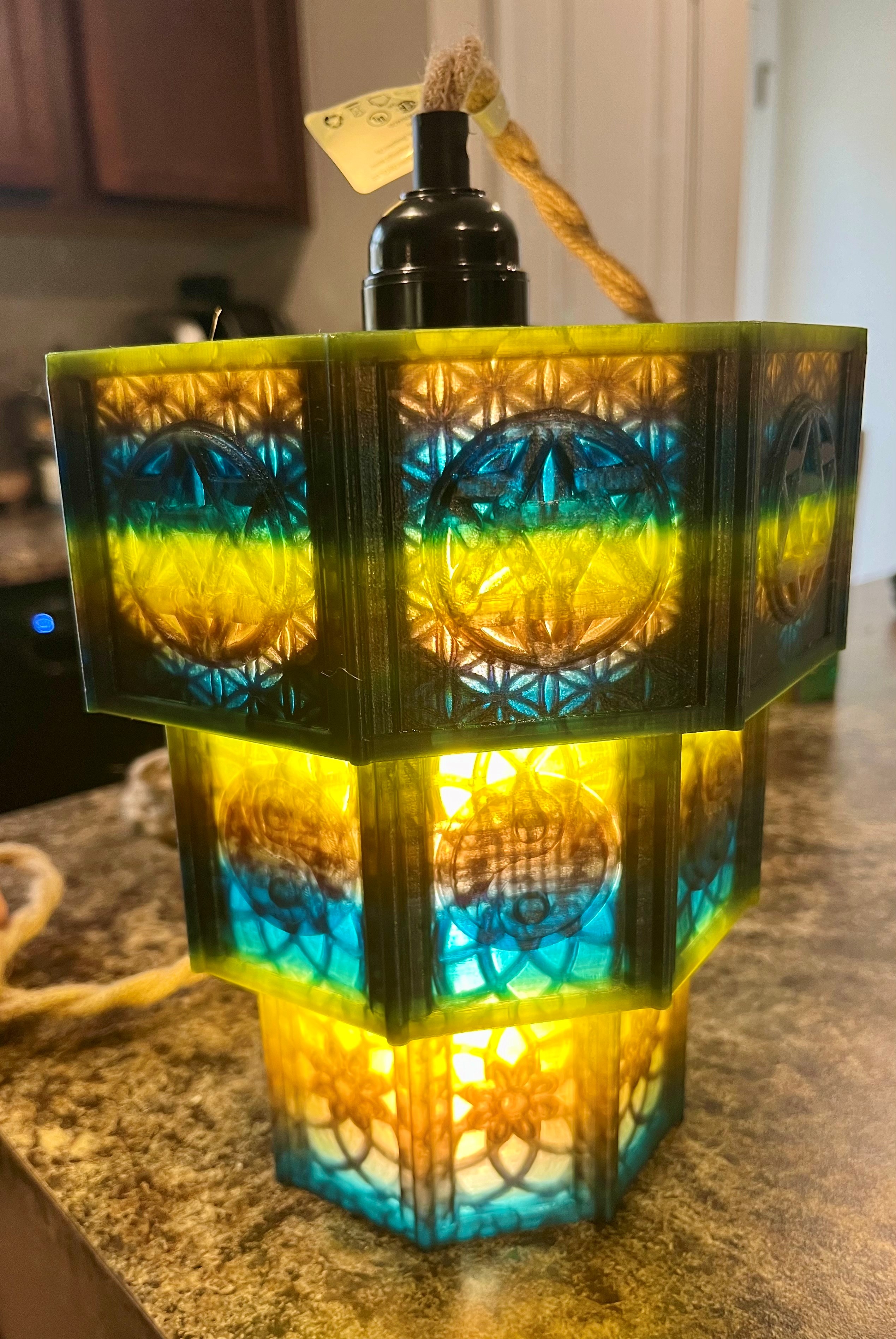 Magical Geometric Shadows Hanging Pendant Lamp Shade by Kaleb Williams ...