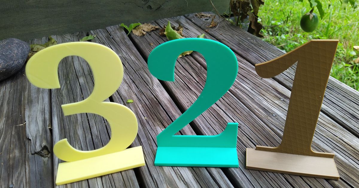 STANDING NUMBERS 0 TO 9 by multilayers | Download free STL model ...