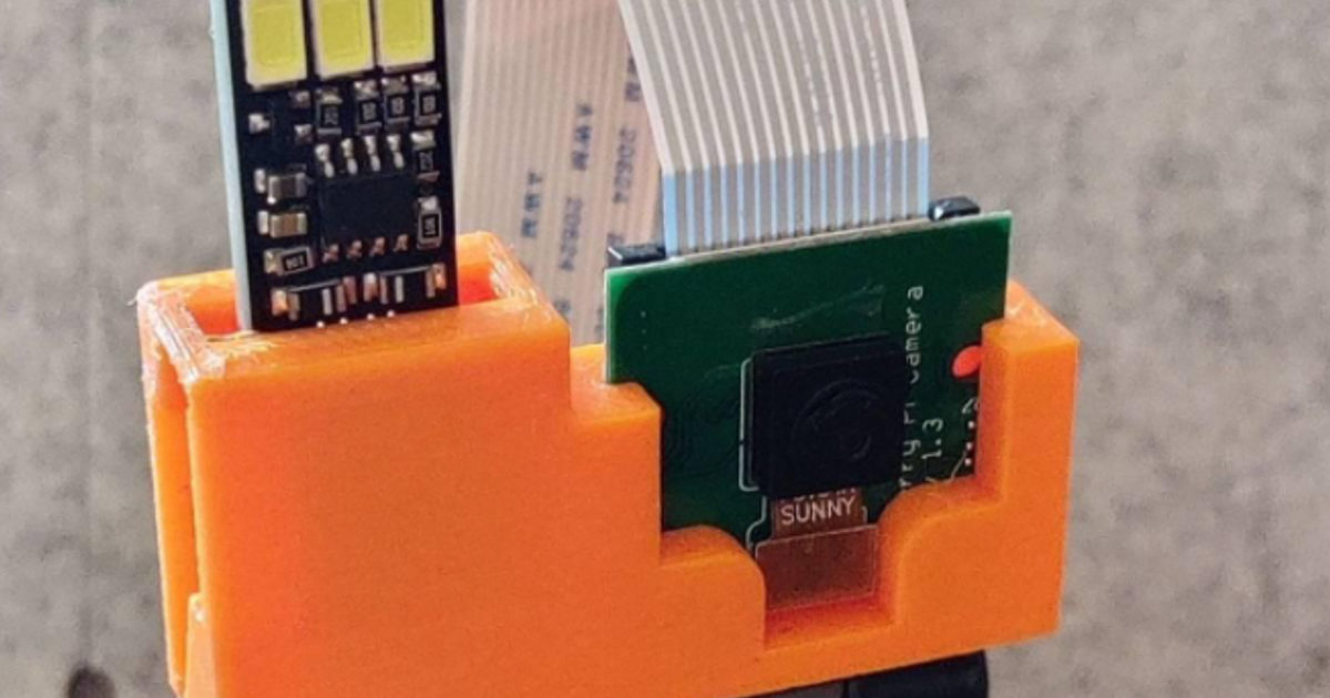 Raspberry pi mini camera tripod stand with usb powered light holder by ...