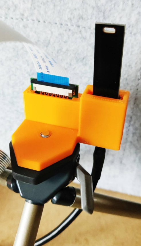 Raspberry pi mini camera tripod stand with usb powered light holder by ...