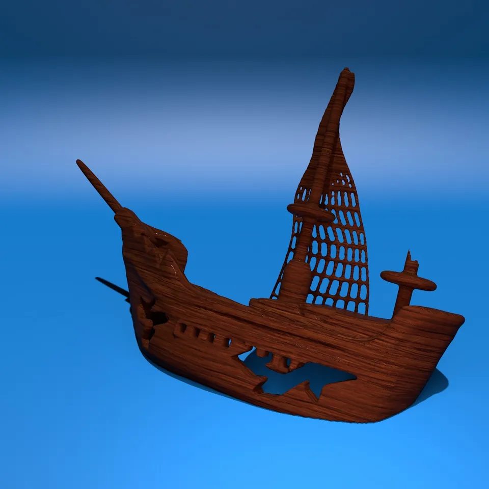 shipwreck and barrels by Dark Heaven | Download free STL model ...