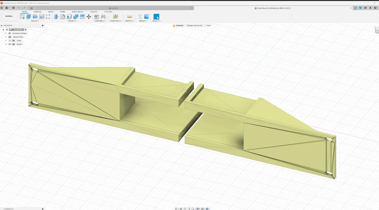 Rack Mount For Minisforum MS-01 by Tan Wei | Download free STL model ...