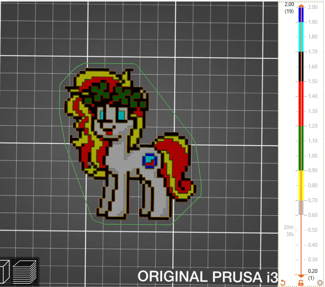 Rainbow Dash Pixel Art Template