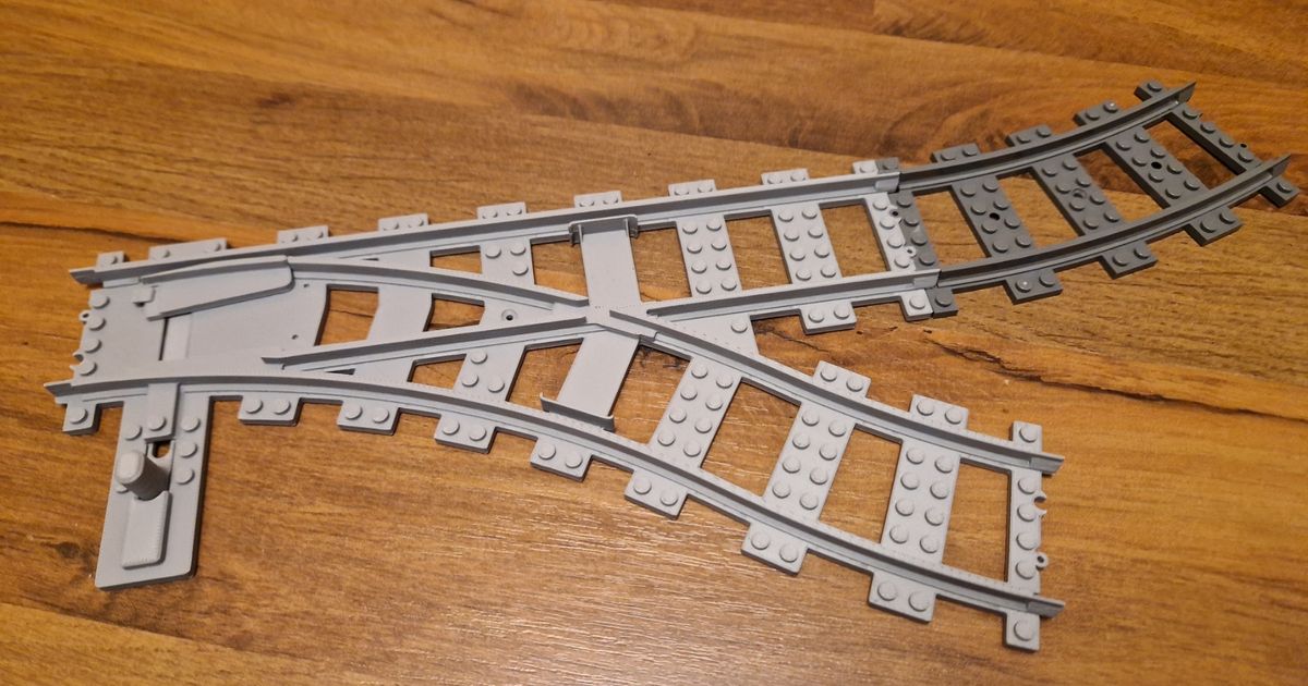 LEGO Train Track Switch left and right by 3DMegoldasok | Download free ...