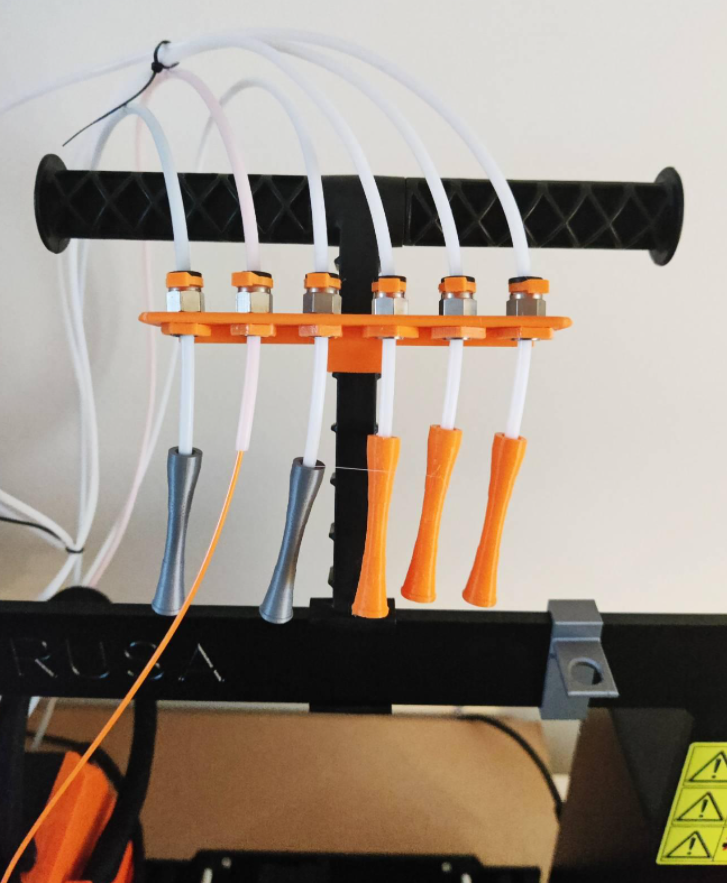 Filament tube guide for 6 PC4-M10 connectors Prusa i3MK3S by AH - Prusa ...