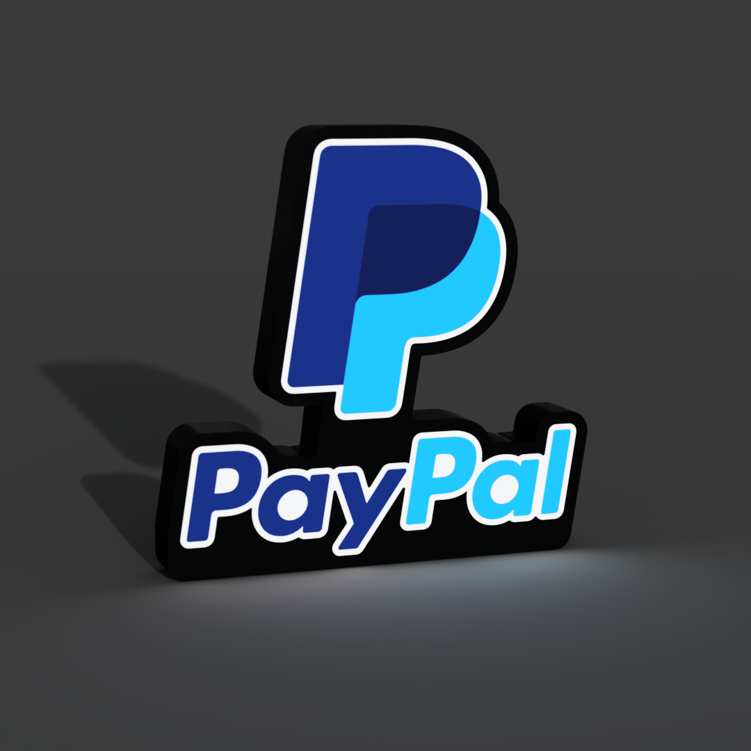 PayPal Lightbox LED Lamp by braga3dprint | Printables Store