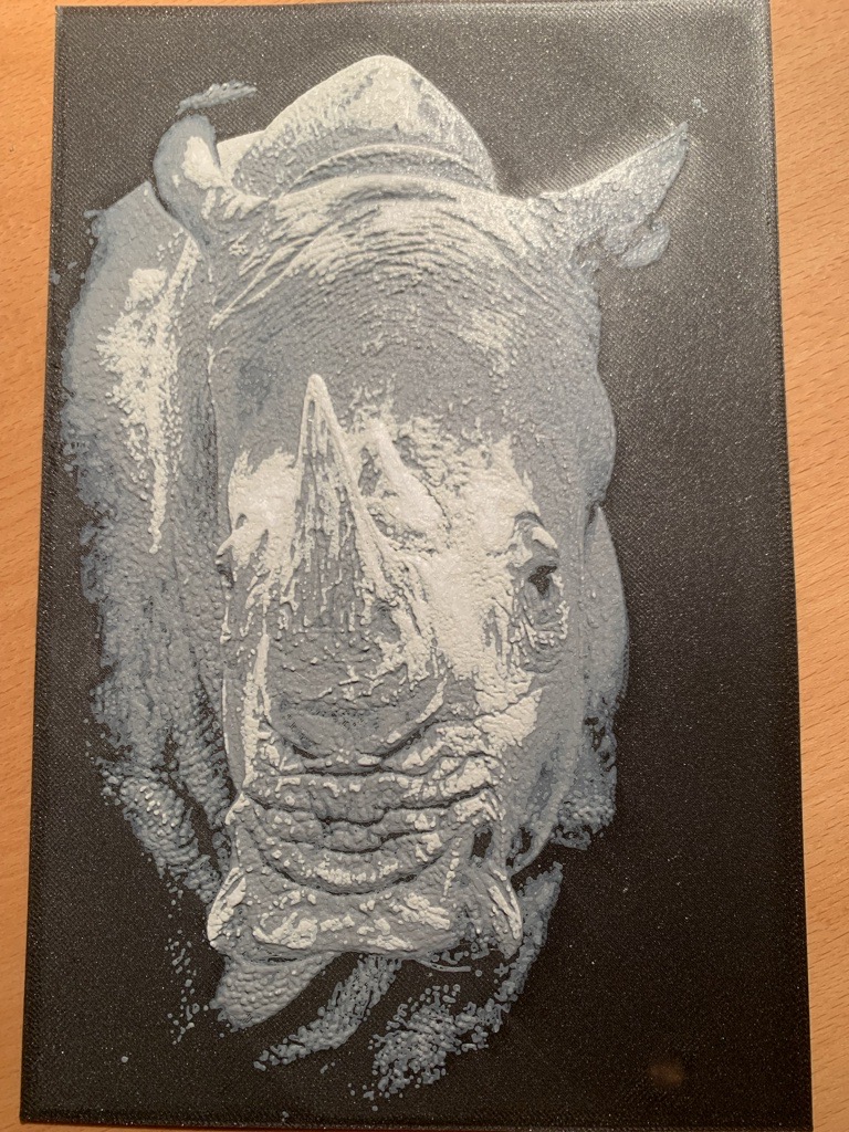 Rhino Filamentpainting / HueForge by jet_maker | Download free STL ...