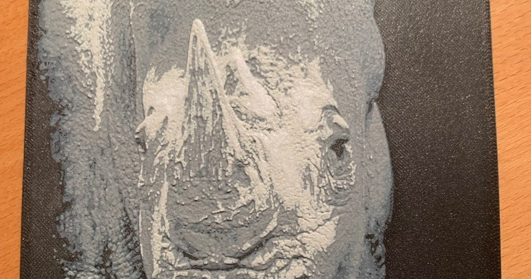 Rhino Filamentpainting / HueForge by jet_maker | Download free STL ...