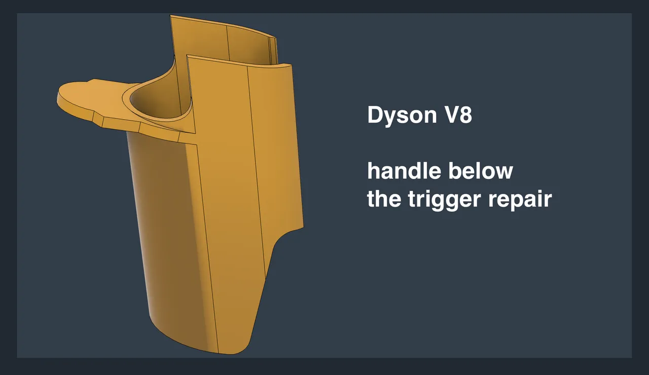 Repair for a broken Dyson V8 handle (thing below the trigger) by Thorb ...
