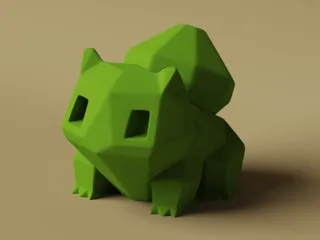 Low-Poly Bulbasaur Art by Infilament | Download free STL model ...