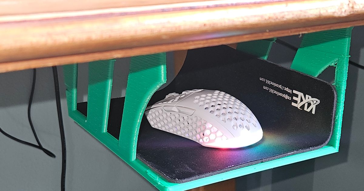 Ergonomic Under Desk Mouse Platform Shelf by Goomba1891 | Download free ...