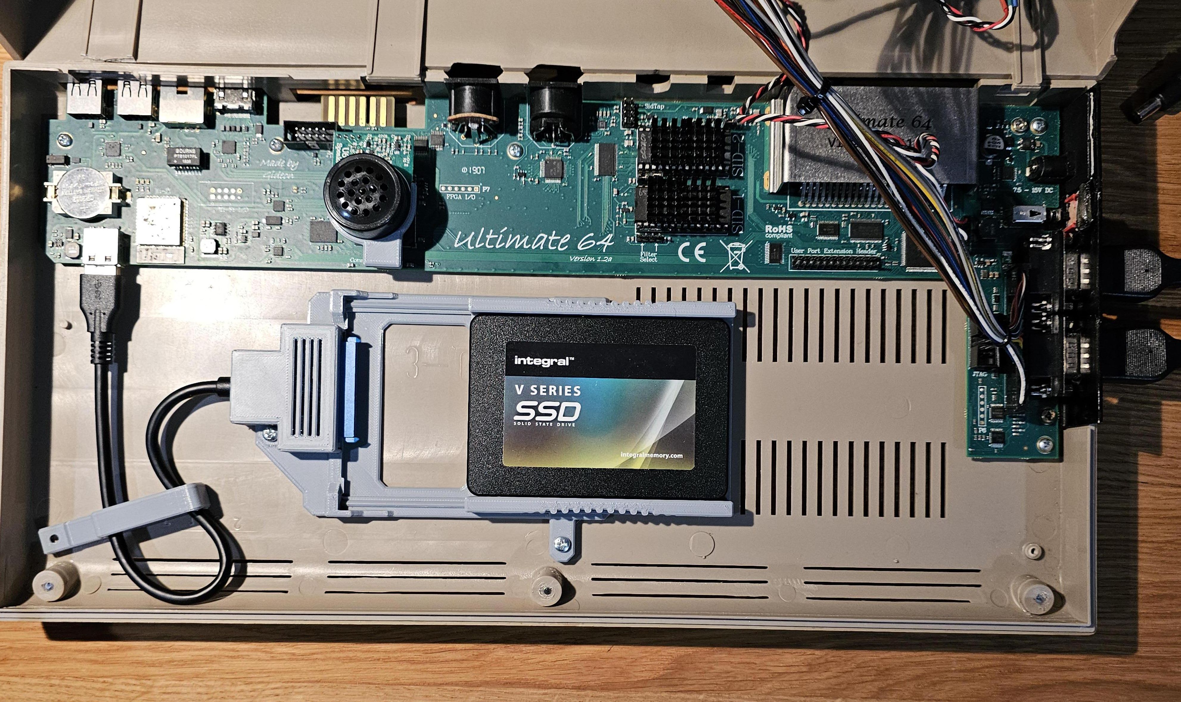 Ultimate 64 USB to SATA SSD Mounting Bracket with Sled (For Breadbin ...