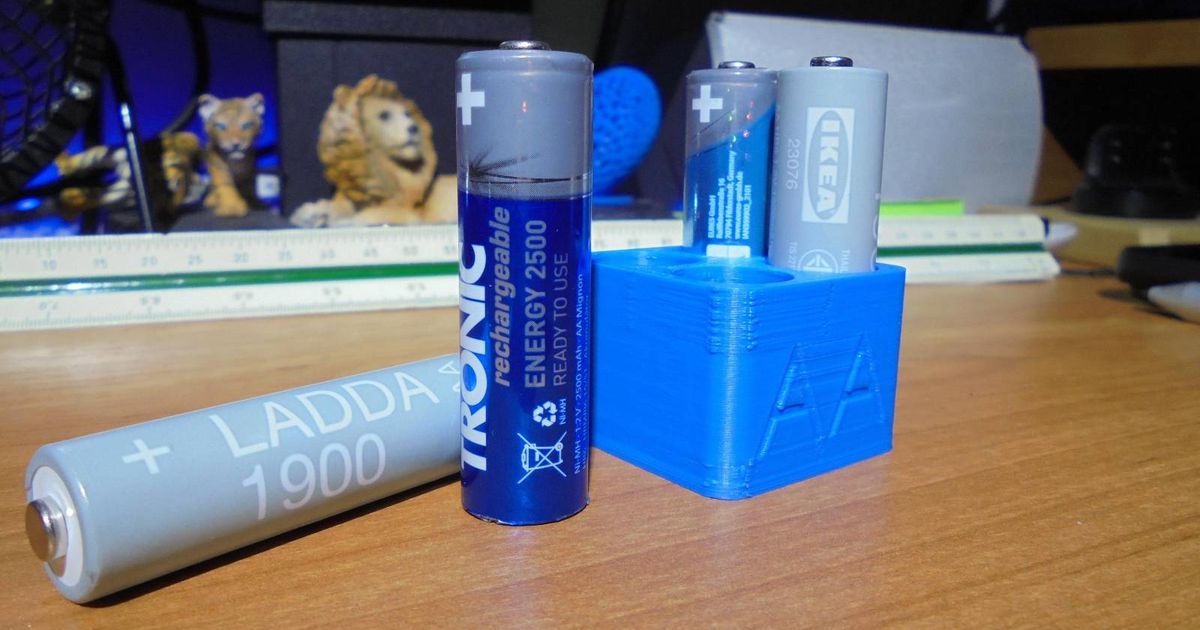Simple AA battery holder by KOVUCZ | Download free STL model ...