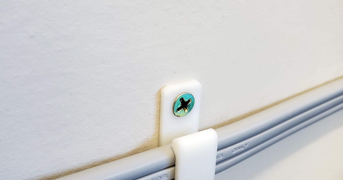 Flat cable clip by LGworkshop | Download free STL model | Printables.com