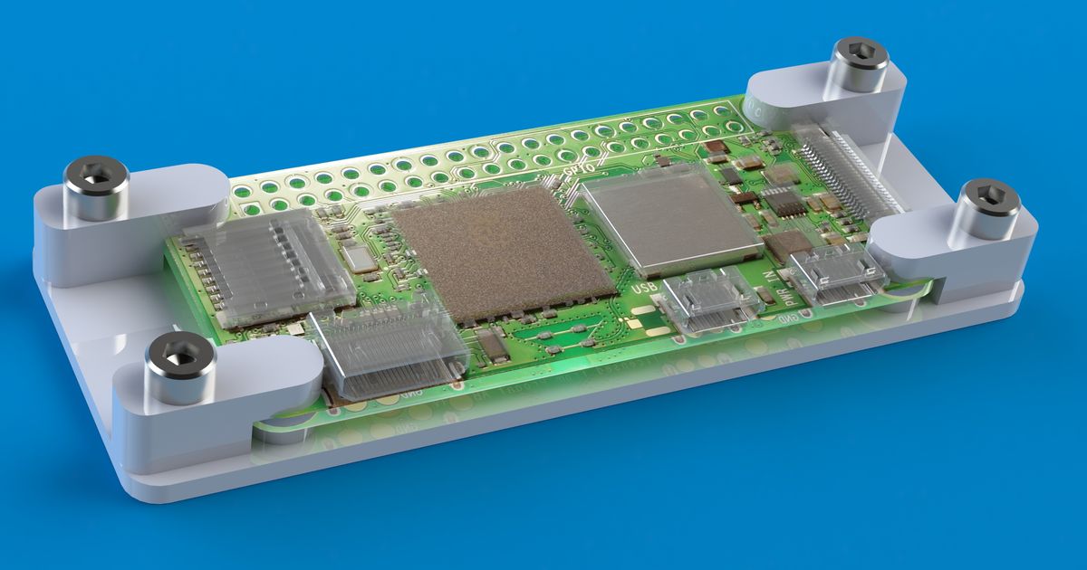 Raspberry Pi Zero Flat Mount by J Burgess | Download free STL model ...