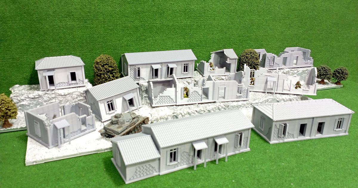 Rural Town Intact / Destroyed (10 Building Models) by WAW | Printables ...