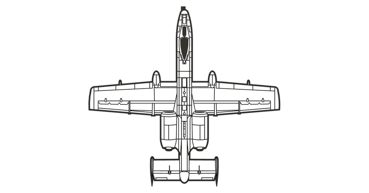 A-10 - Top View - Silhouette by Chris D | Download free STL model ...