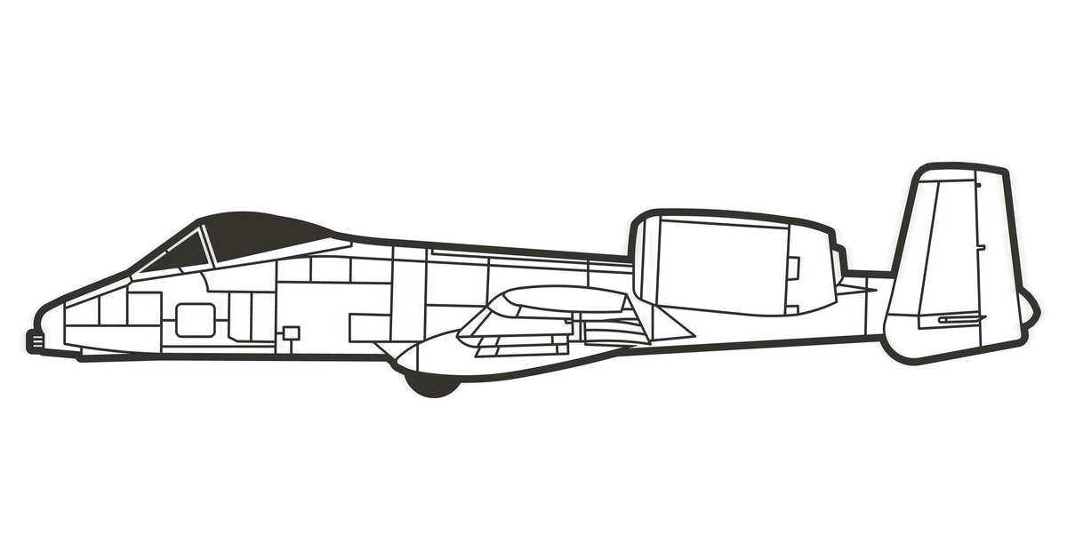 A-10 - Side View - Silhouette by Chris D | Download free STL model ...