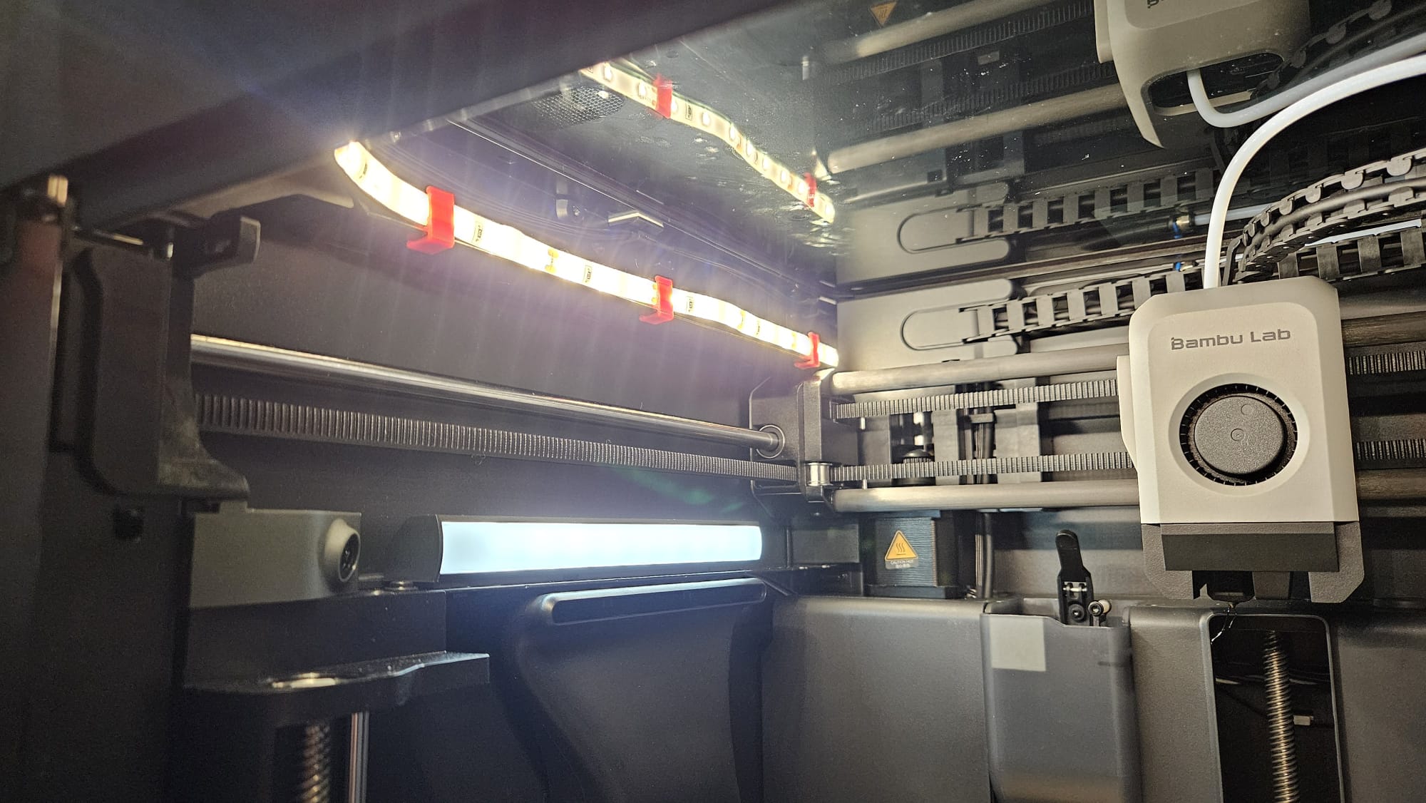 Bambu Lab P1P/P1S LED Strip Quick Clip 8-12 mm by JKCTech | Download ...