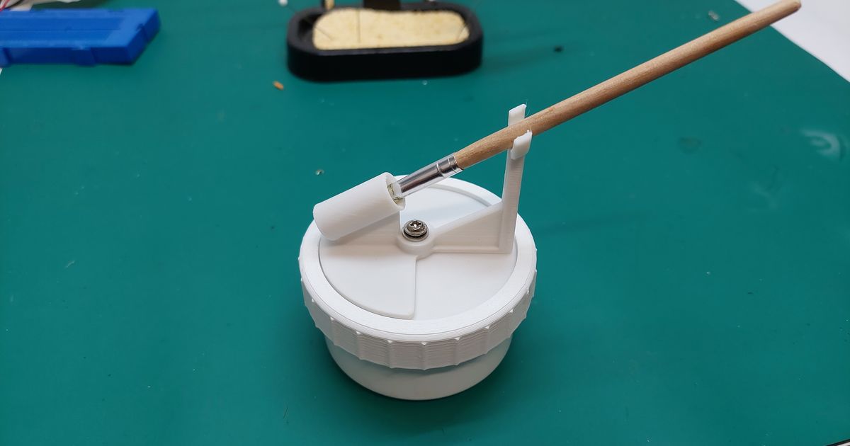 Lid for Solder Flux Container with Brush Holder by Glen Hay | Download ...