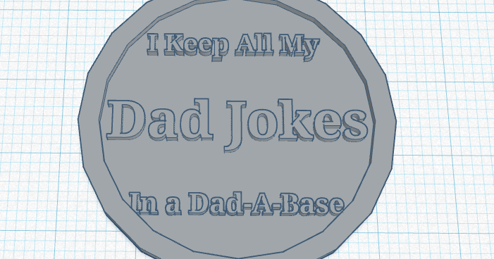I keep my dad jokes in a dad-a-base! coaster by PITTISIT | Download ...