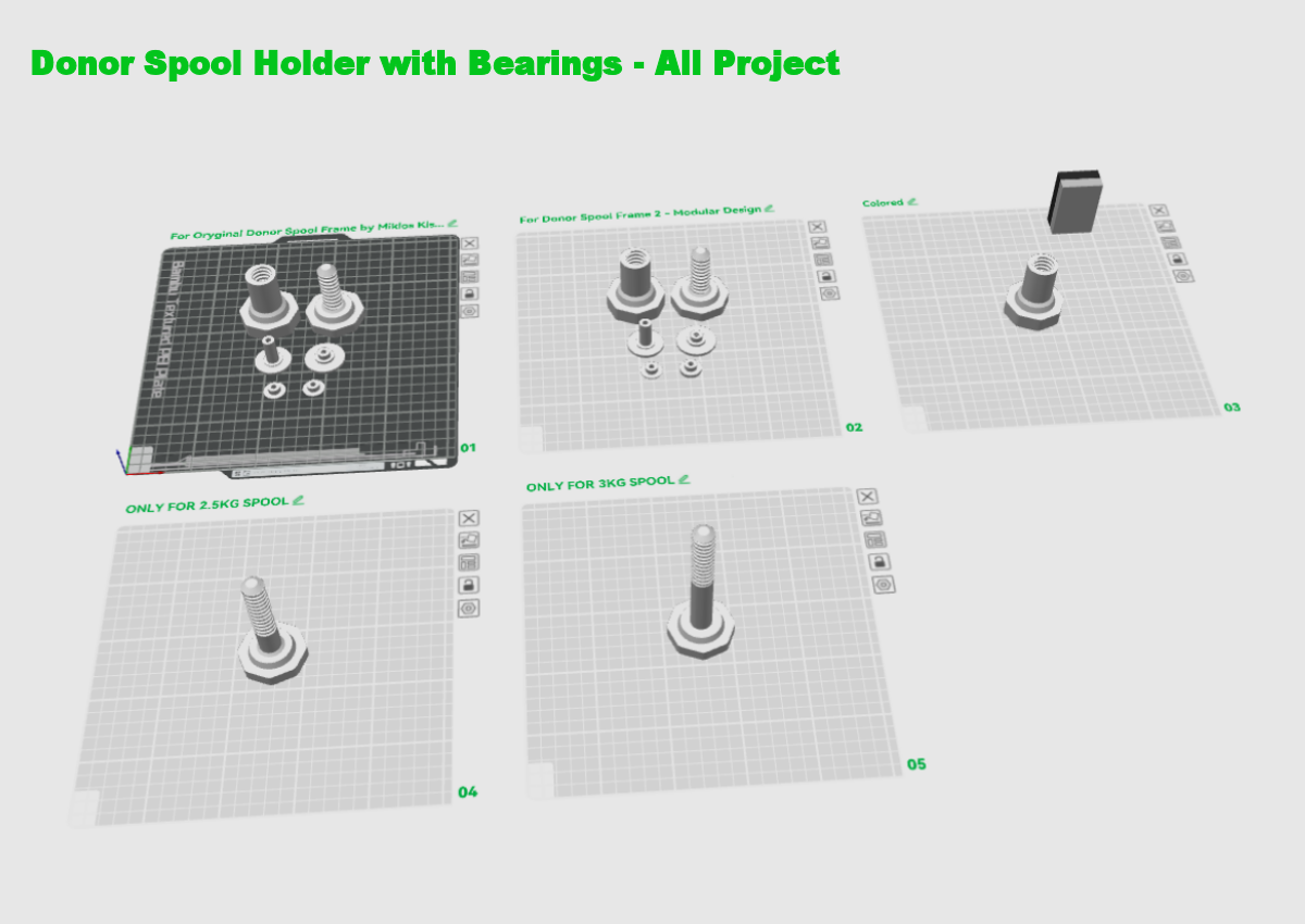 Donor Spool Holder with Bearings - Modular Design for Bambu Lab ...