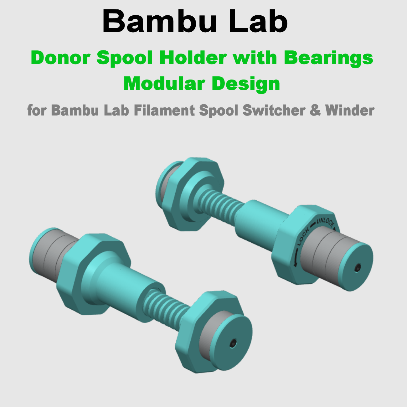 Donor Spool Holder with Bearings - Modular Design for Bambu Lab ...