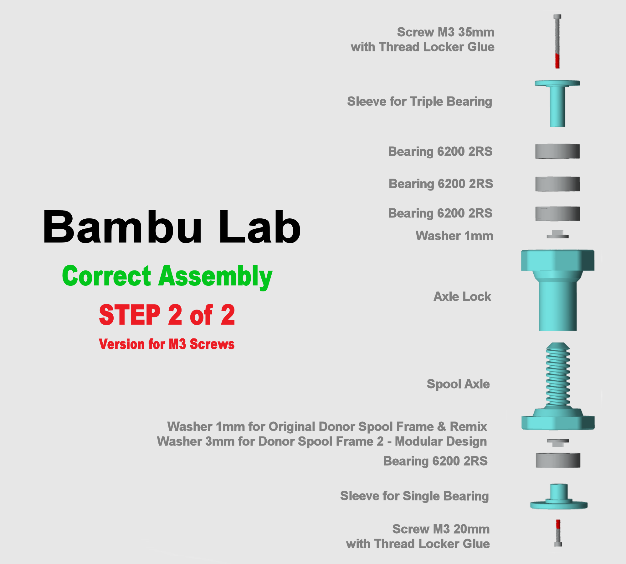Donor Spool Holder with Bearings - Modular Design for Bambu Lab ...