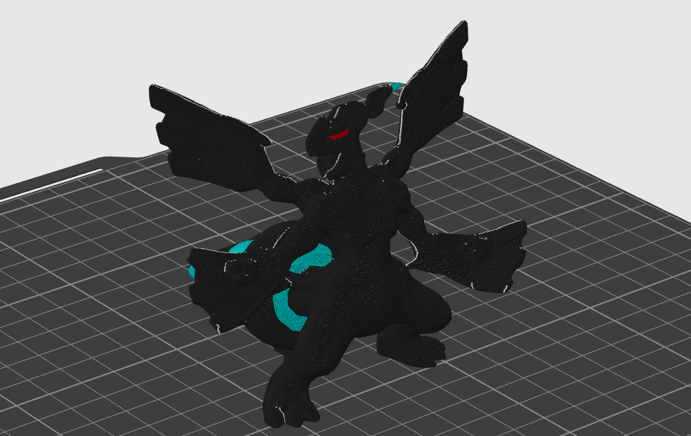 multicolor Zekrom 3 colors Pokémon by lucky boi | Download free STL ...
