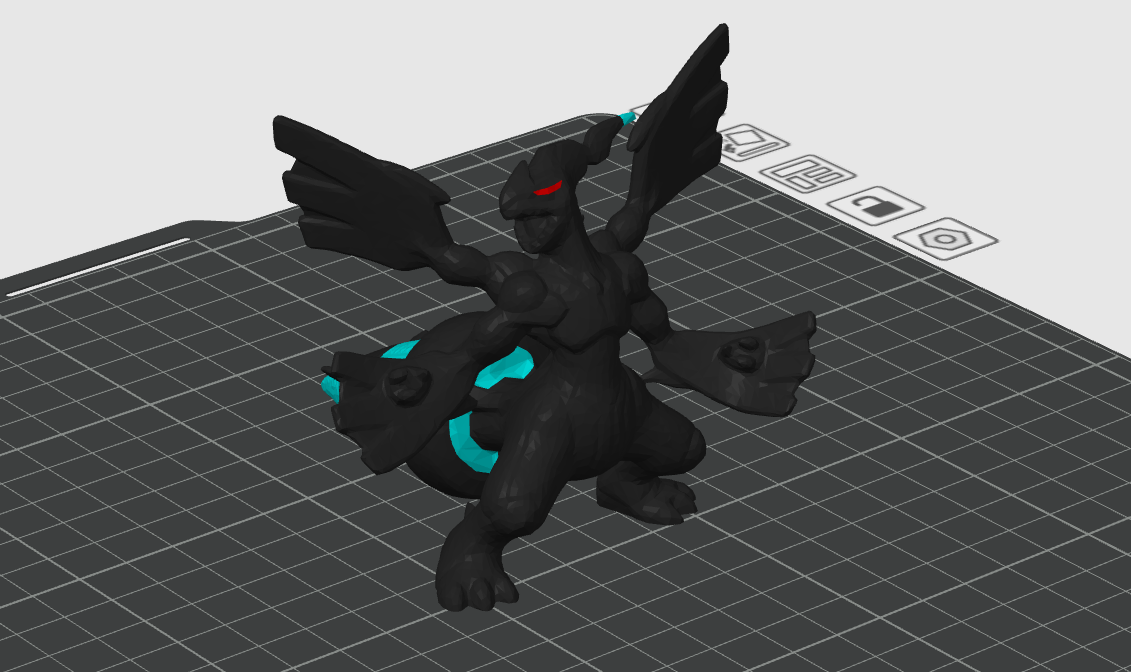 multicolor Zekrom 3 colors Pokémon by lucky boi | Download free STL ...