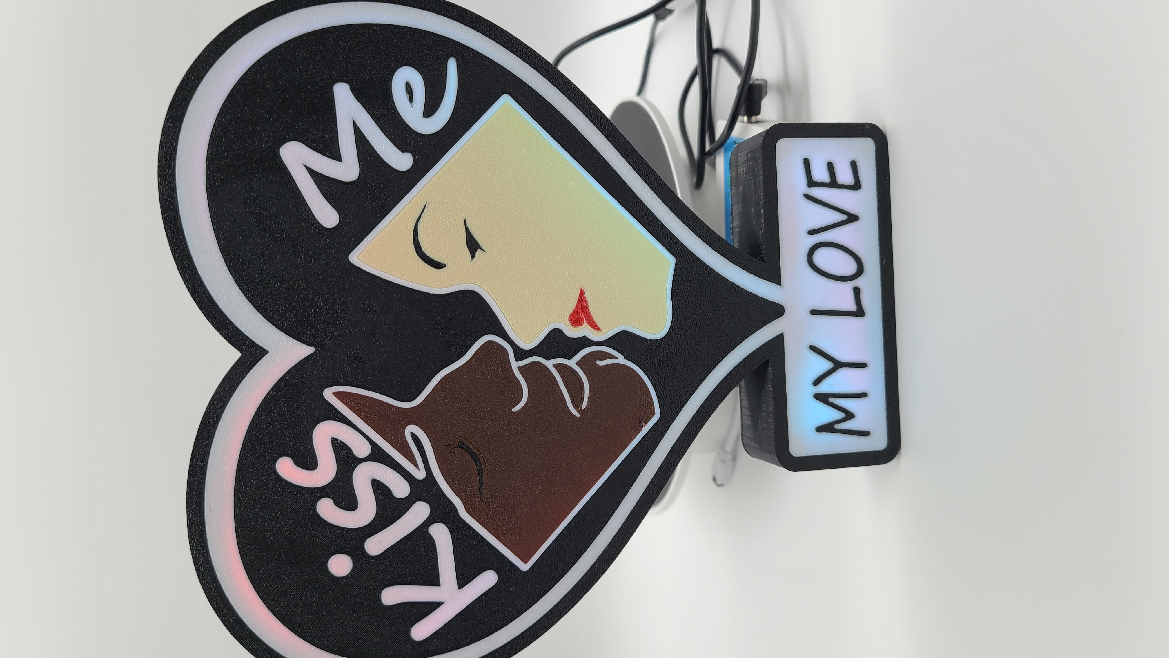 KISS ME HEART LIGHT BOX by 3Deanamicsprinting | Download free STL model ...