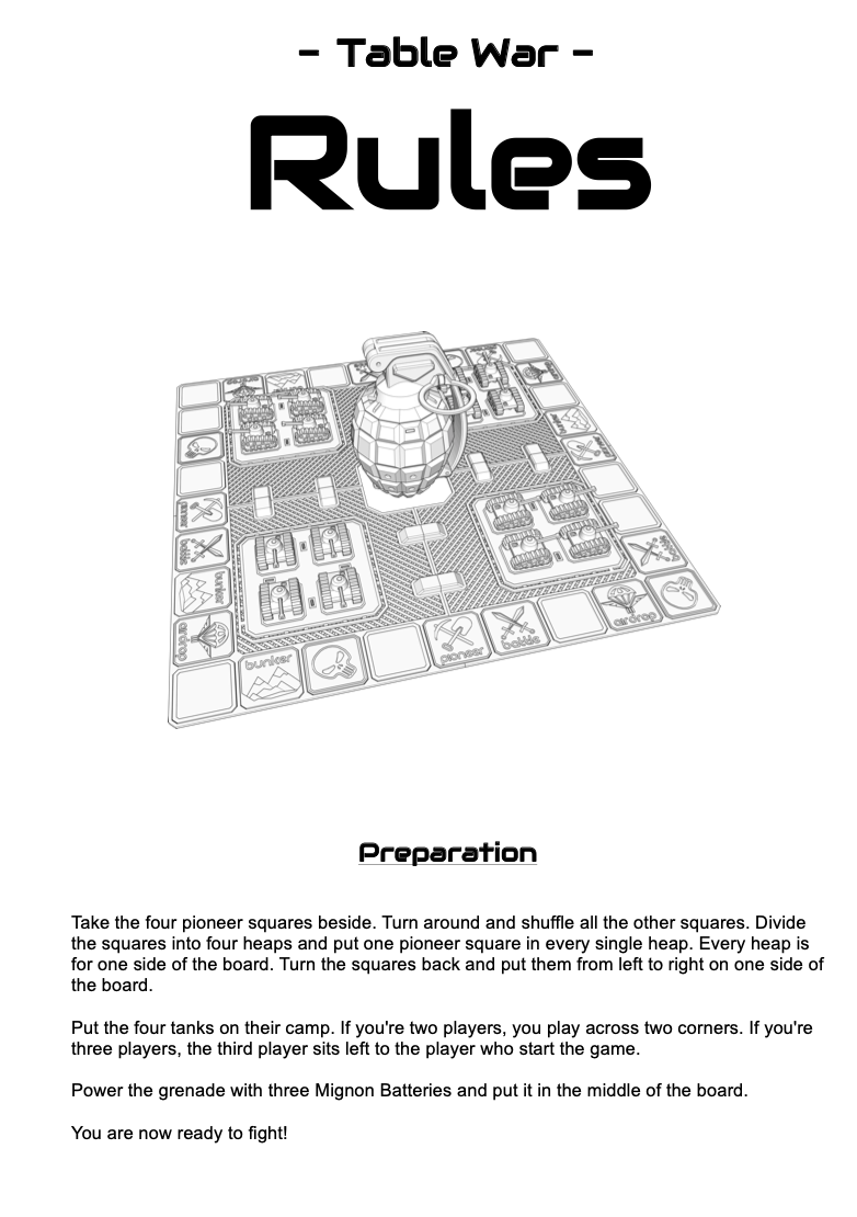 Table War - Board Game por peaklin | Descargar modelo STL gratuito ...