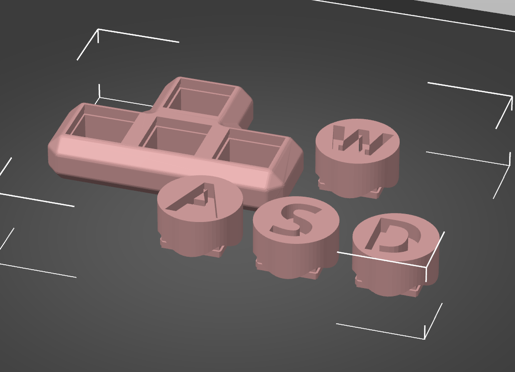 Keycap For Keybord (WASD & test plate) by Pickachu | Download free STL ...