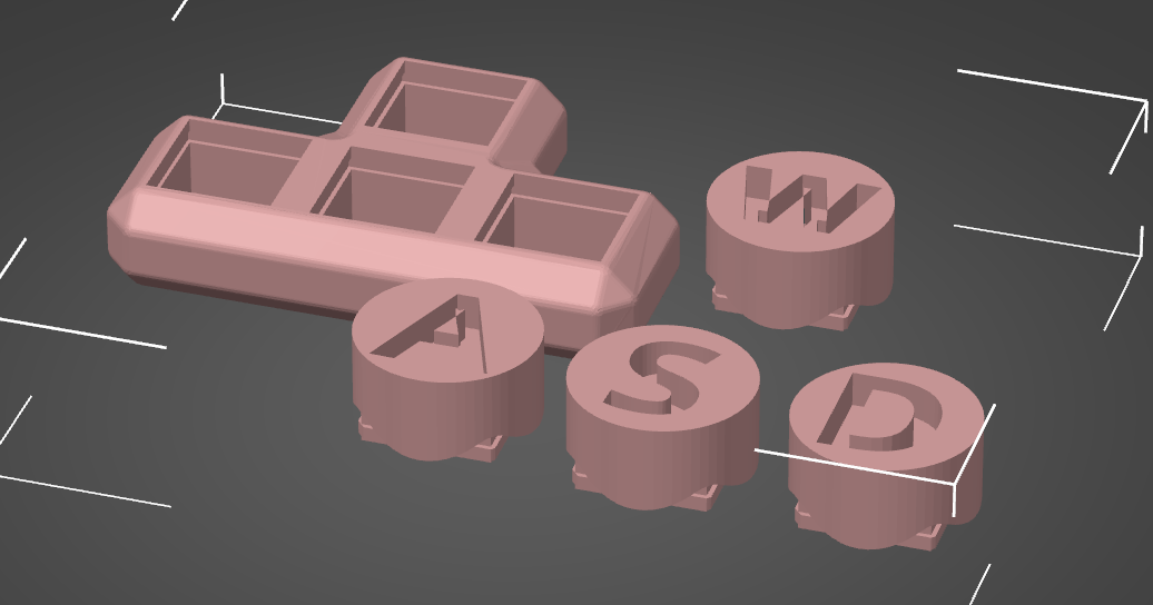Keycap For Keybord (WASD & test plate) by Pickachu | Download free STL ...