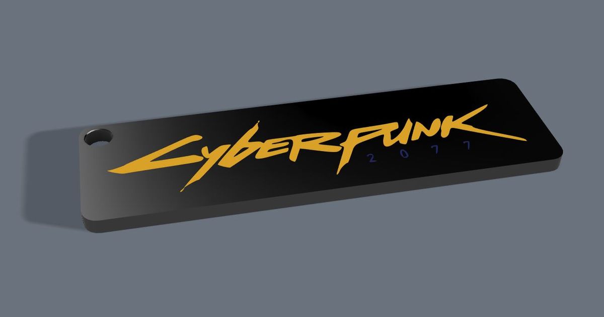 Cyberpunk logo keychain AMS by GamerForge | Download free STL model ...
