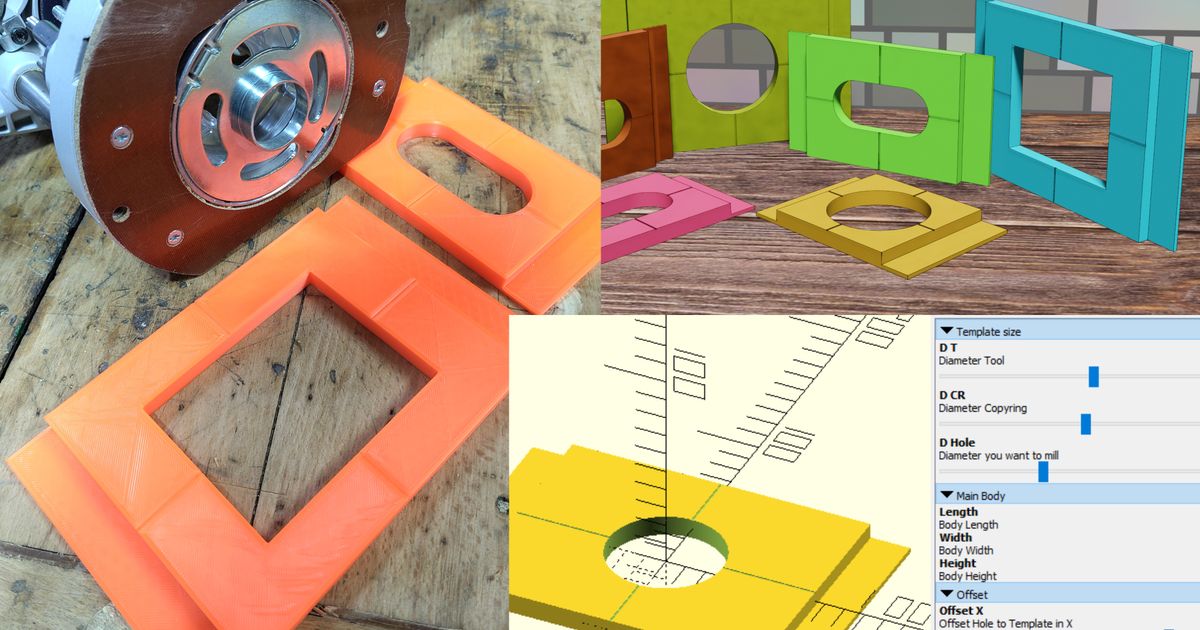 Configurable Router Template Set by Bombastus Hands | Download free STL ...