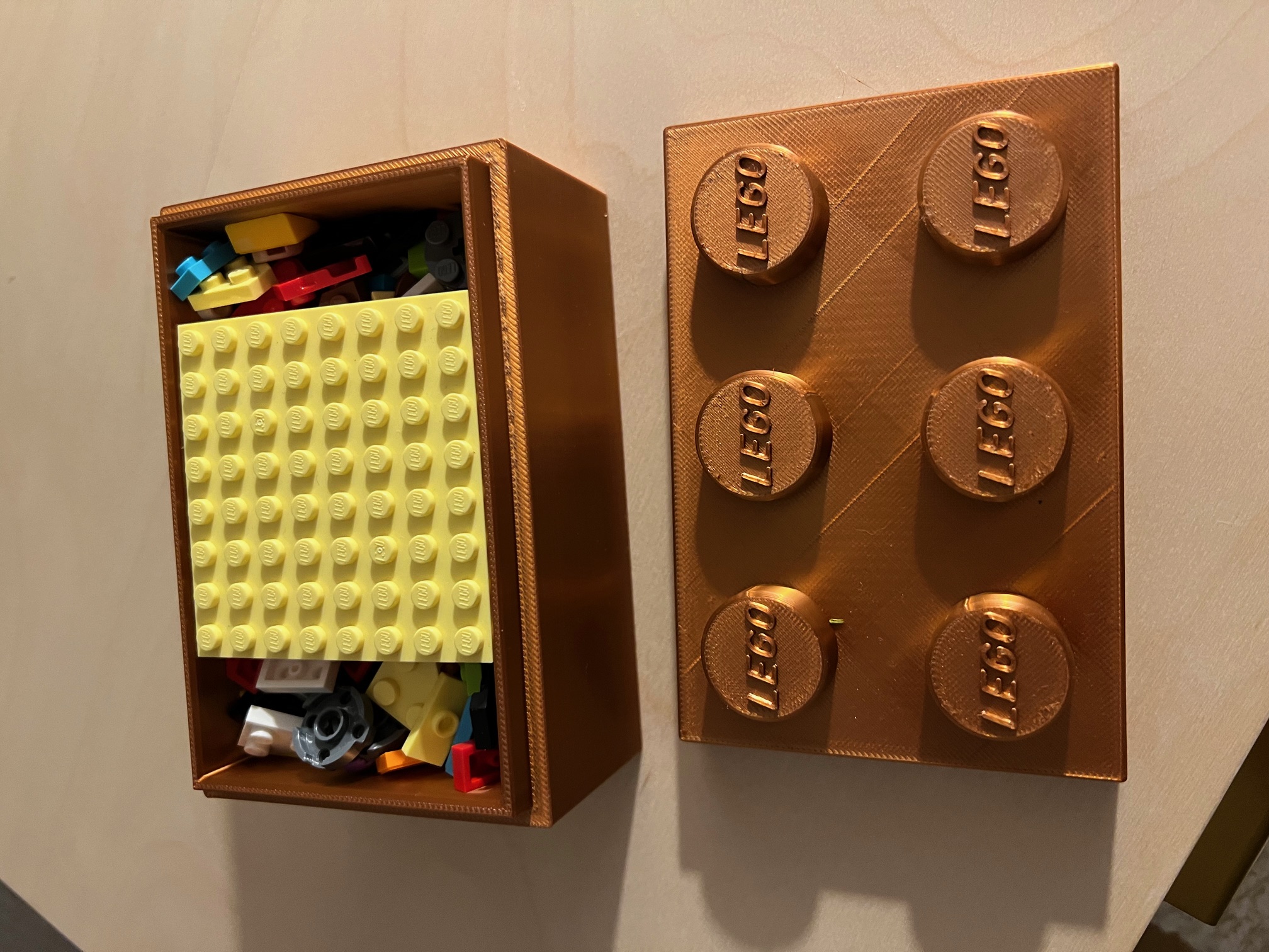 Box Container Lego Style - Large by Cal | Download free STL model ...