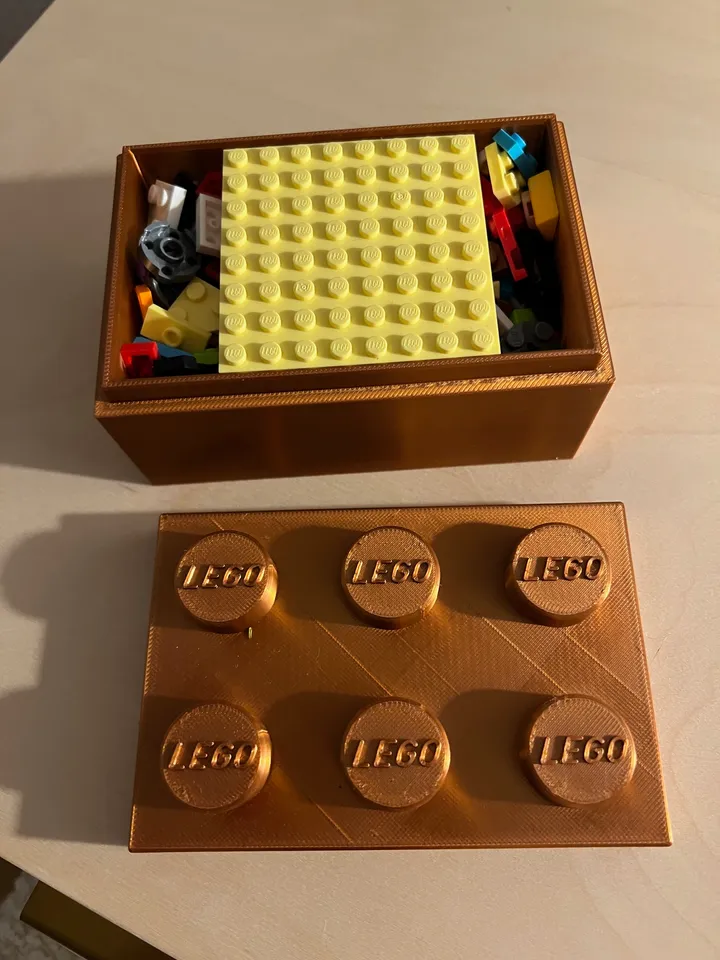 Box Container Lego Style - Large by Cal | Download free STL model ...