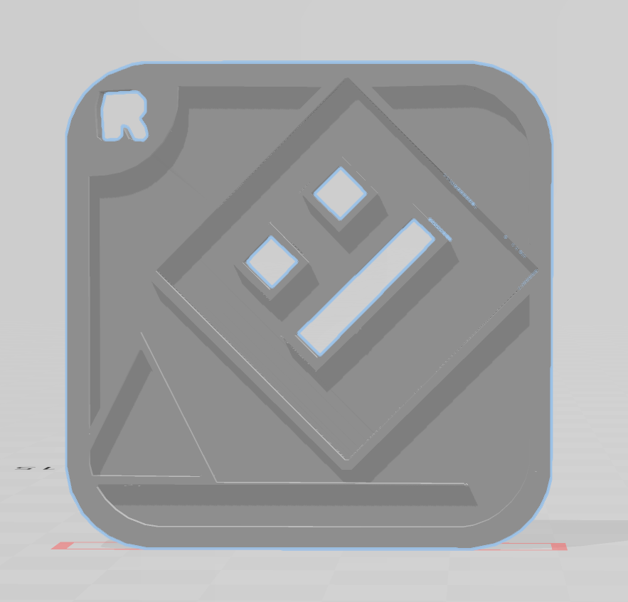 Geometry Dash App Icon by 3d maxi | Download free STL model ...