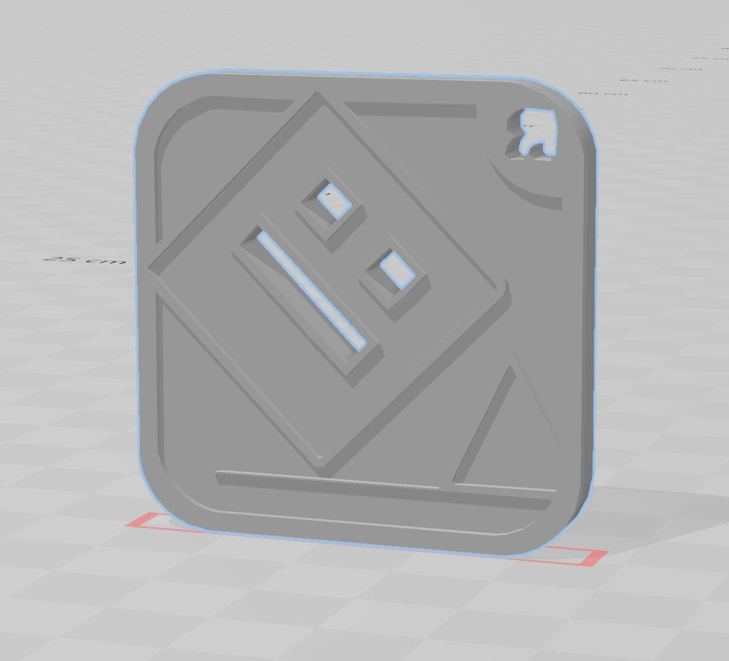 Geometry Dash App Icon by 3d maxi | Download free STL model ...