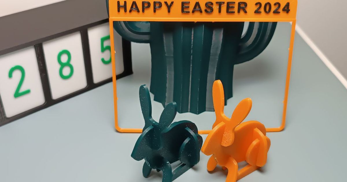 Another Easter Bunny Card by Valeria Momo | Download free STL model ...